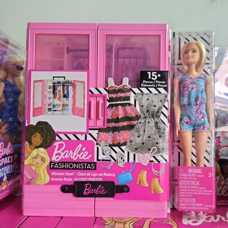 Jual Barbie Boneka dan lemari baju ultimate closet Mattel | Shopee ...
