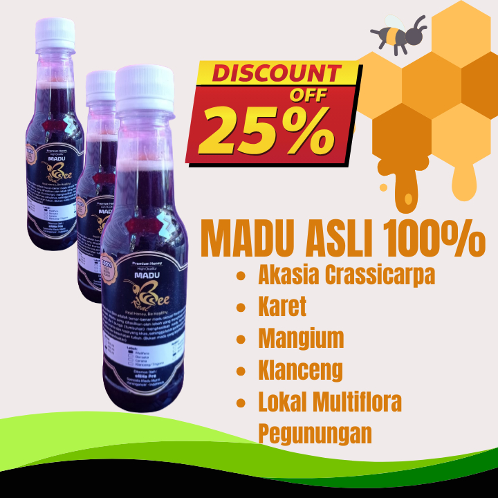 Jual Realbee Madu Murni 100% 250ml Asli , Multiflora, Akasia, Klanceng ...