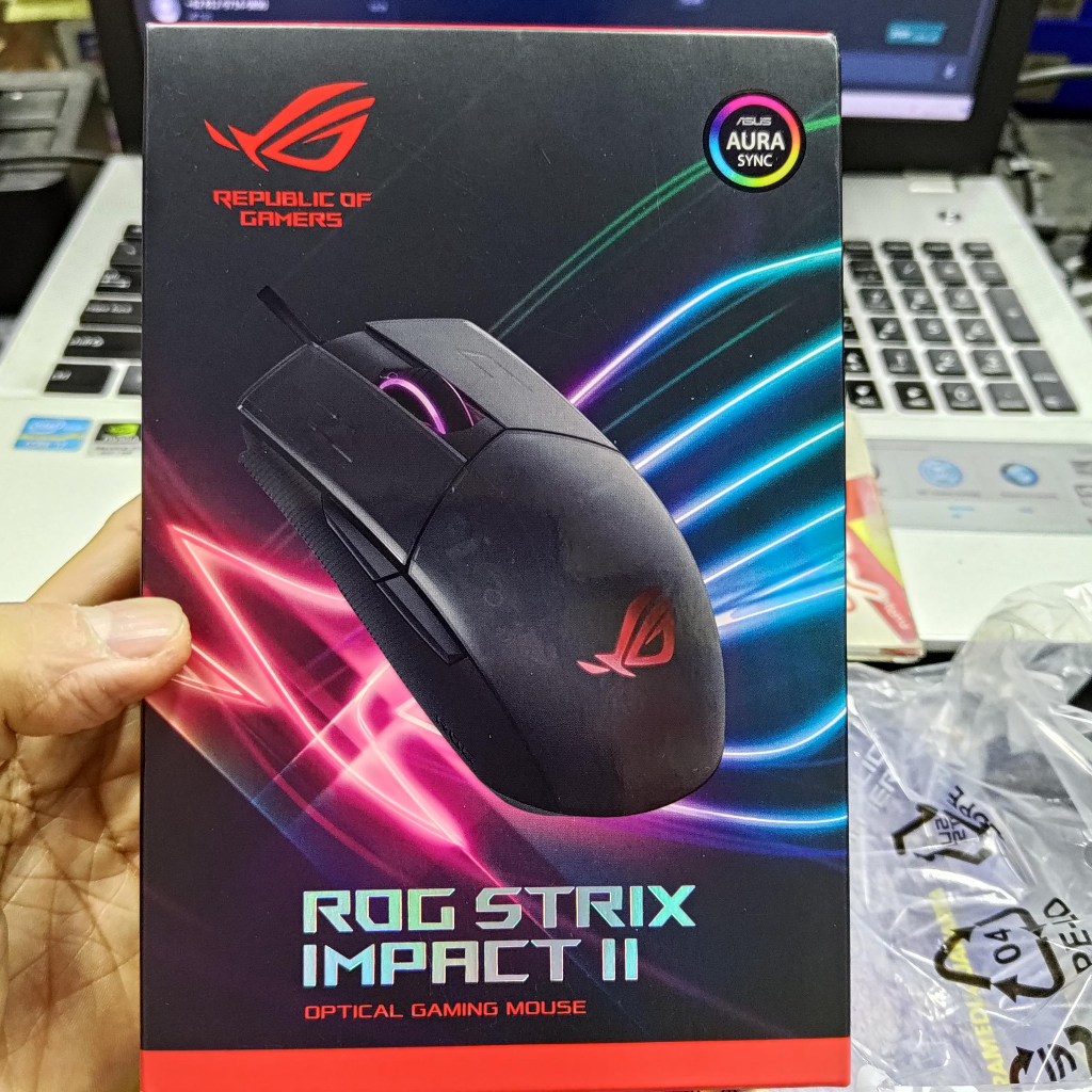Jual ASUS ROG Strix Impact ii Gaming Mouse 6200 DPI Optical Sensor ...