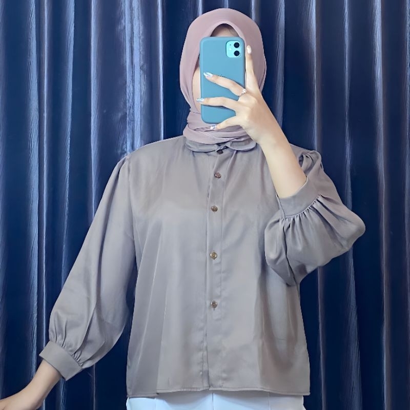 Jual Elze Blouse Shakilla Polos | Shopee Indonesia
