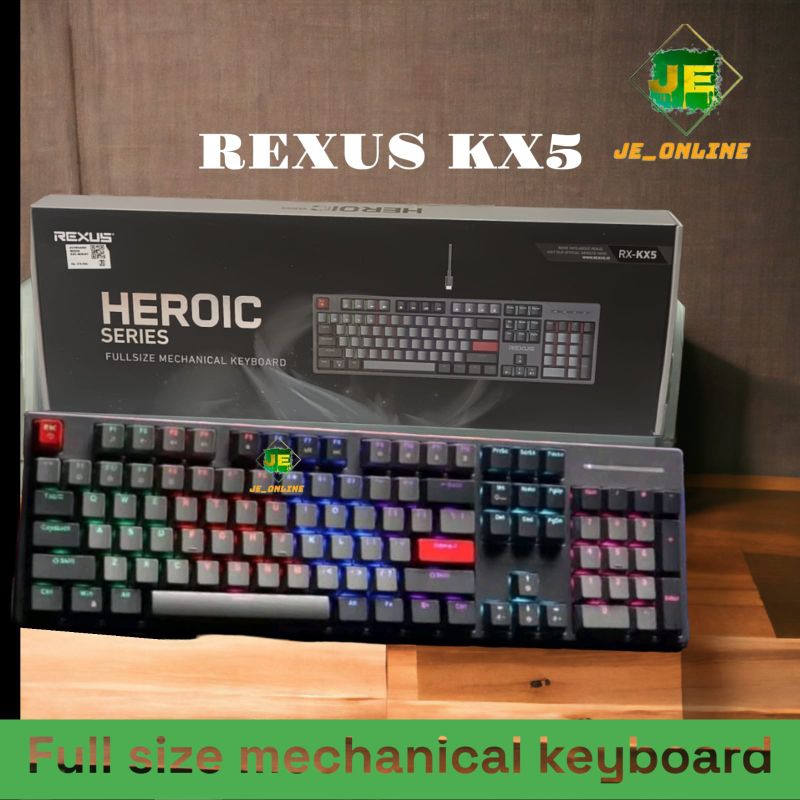 Jual Keyboard Gaming Mechanical full size REXUS HEROIC KX5 | Shopee Indonesia