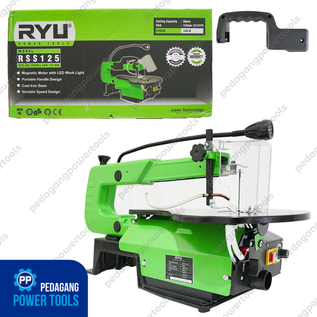 Jual RYU RSS 125 SCROLL SAW MESIN GERGAJI UKIR KAYU TRIPLEK VARIABLE ...