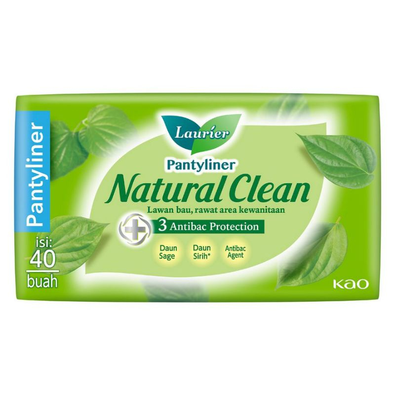 Jual laurier pantiliner pabtyliner natural clean +3 antibac protection ...