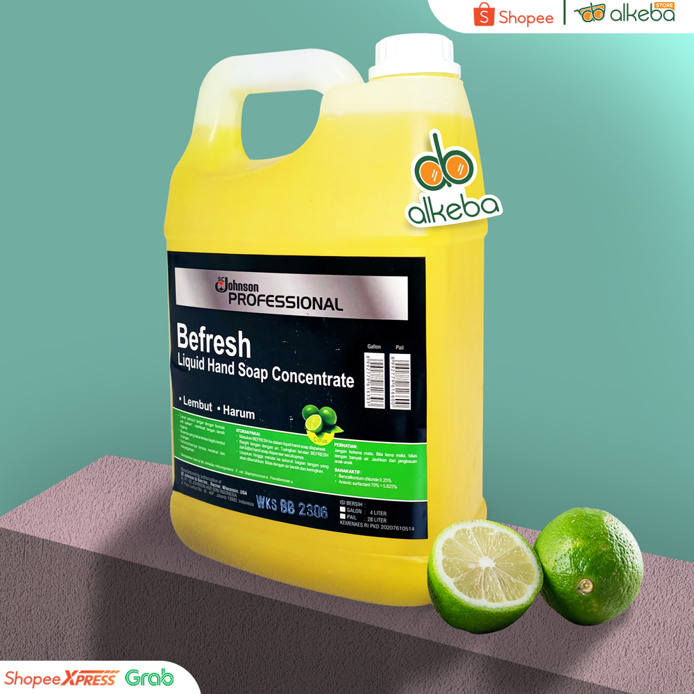 Jual Befresh Johnson Sabun Cuci Tangan 4 Liter Citrus | Shopee Indonesia