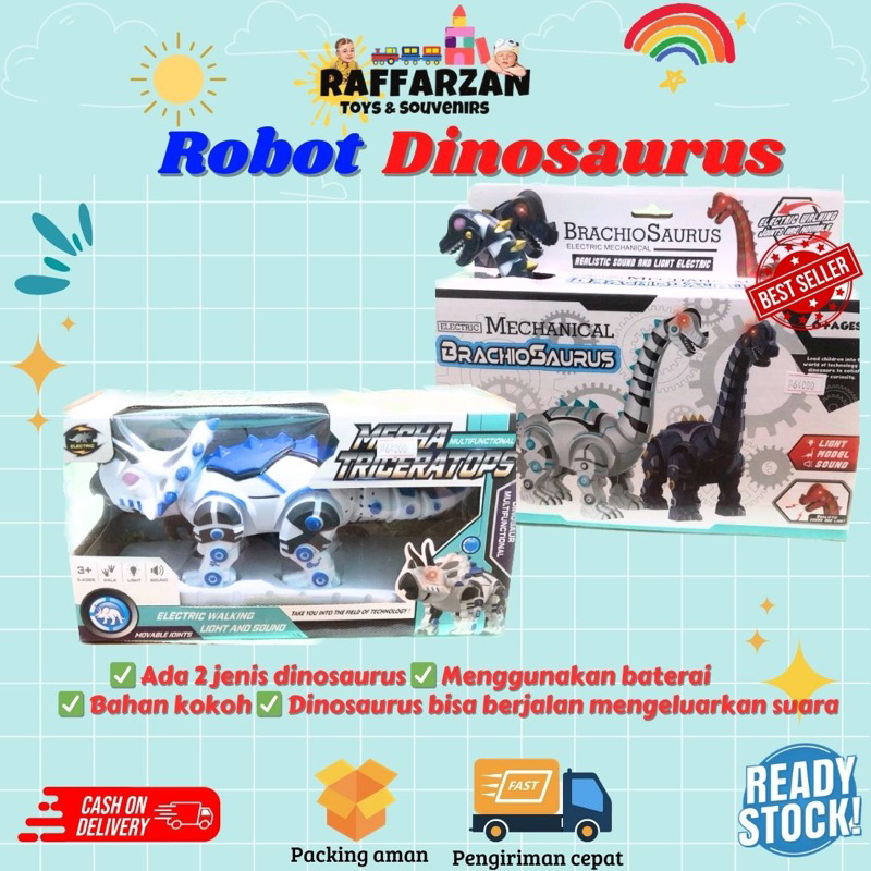 Jual Dinosaurus Robot Ada Suara Lampu Dan Begerak Mechanical ...