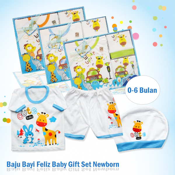 Jual FELIZ BABY SET / GIFT SET BIRU - SET KADO PAKAIAN BAYI NEWBORN ...
