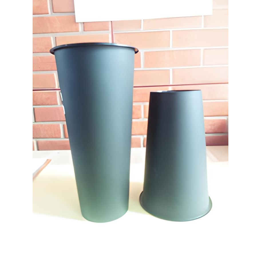 Jual Cup Plastik Gelas Injection PP Hitam 16 Oz 22 Oz + Tutup | Shopee ...