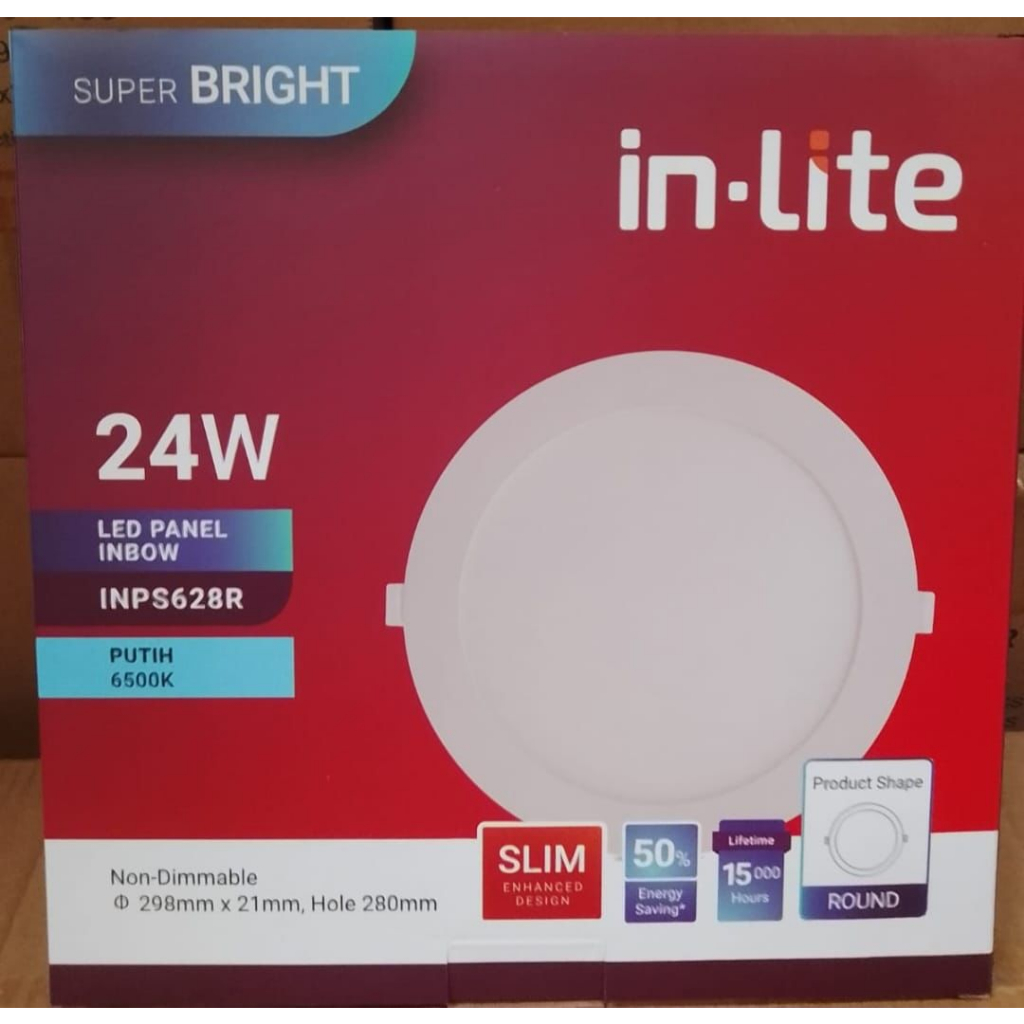 Jual IN LITE LED Panel 24W 24 WATT BULAT Inbow Ditanam - INPS628R INPS ...