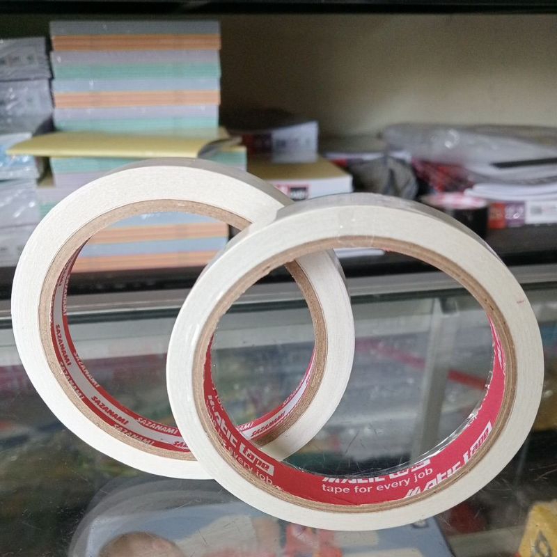 Jual Double Tape Kertas 1/2 inchi atau 12 mm | Shopee Indonesia