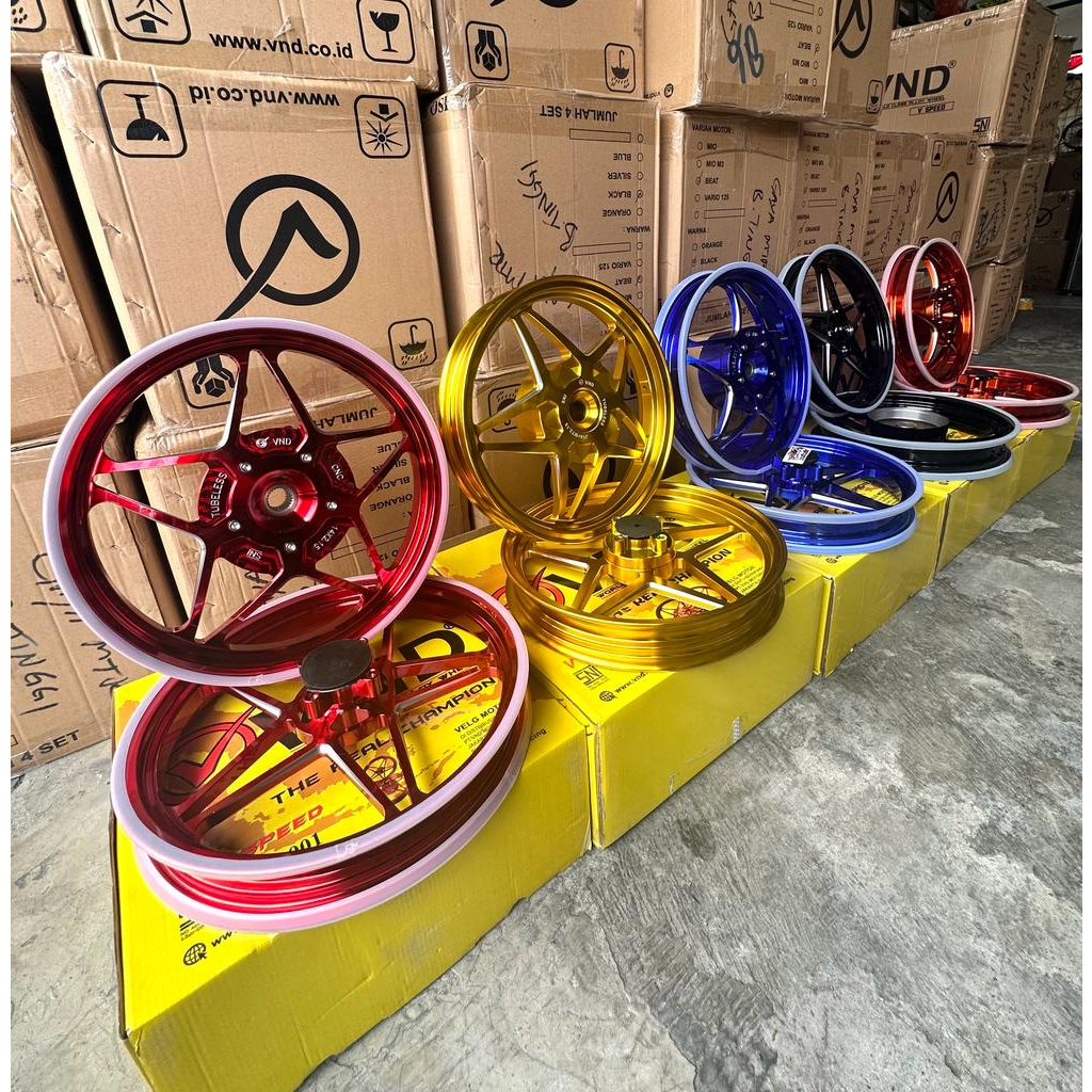 Jual New Velg VND V Speed Gen 1 dan Gen 2 model Star untuk VARIO 160 CBS / AEROX / Mio / Mio m3 ...