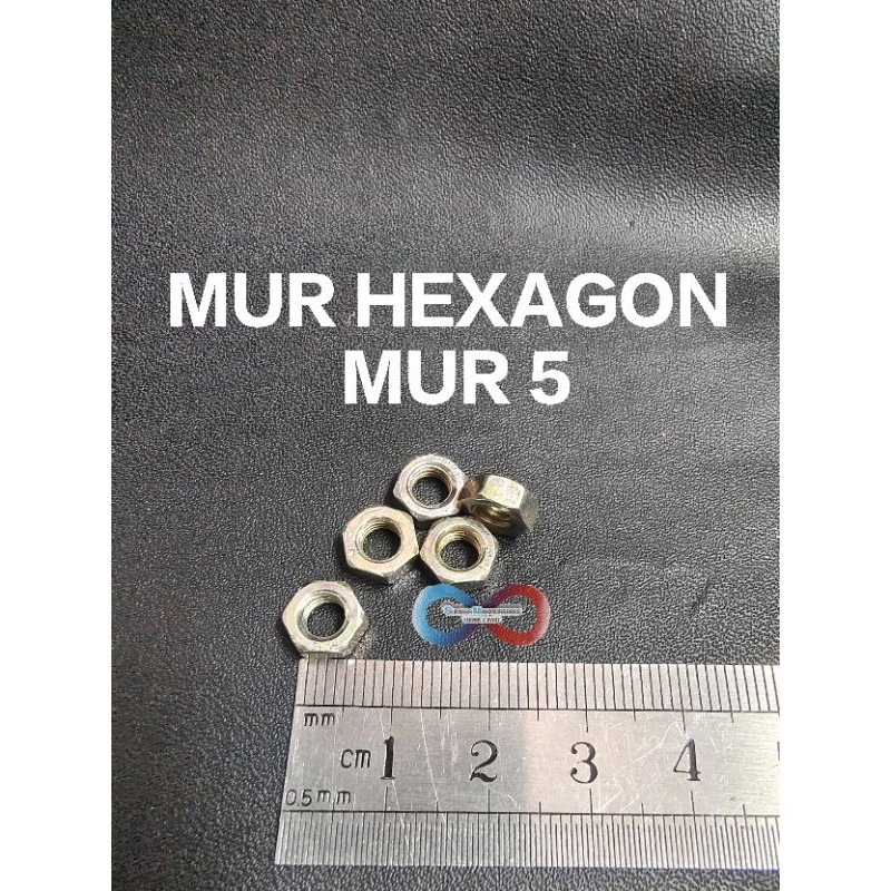 Jual Mur hexagon kuning m5 per 100 pcs | Shopee Indonesia