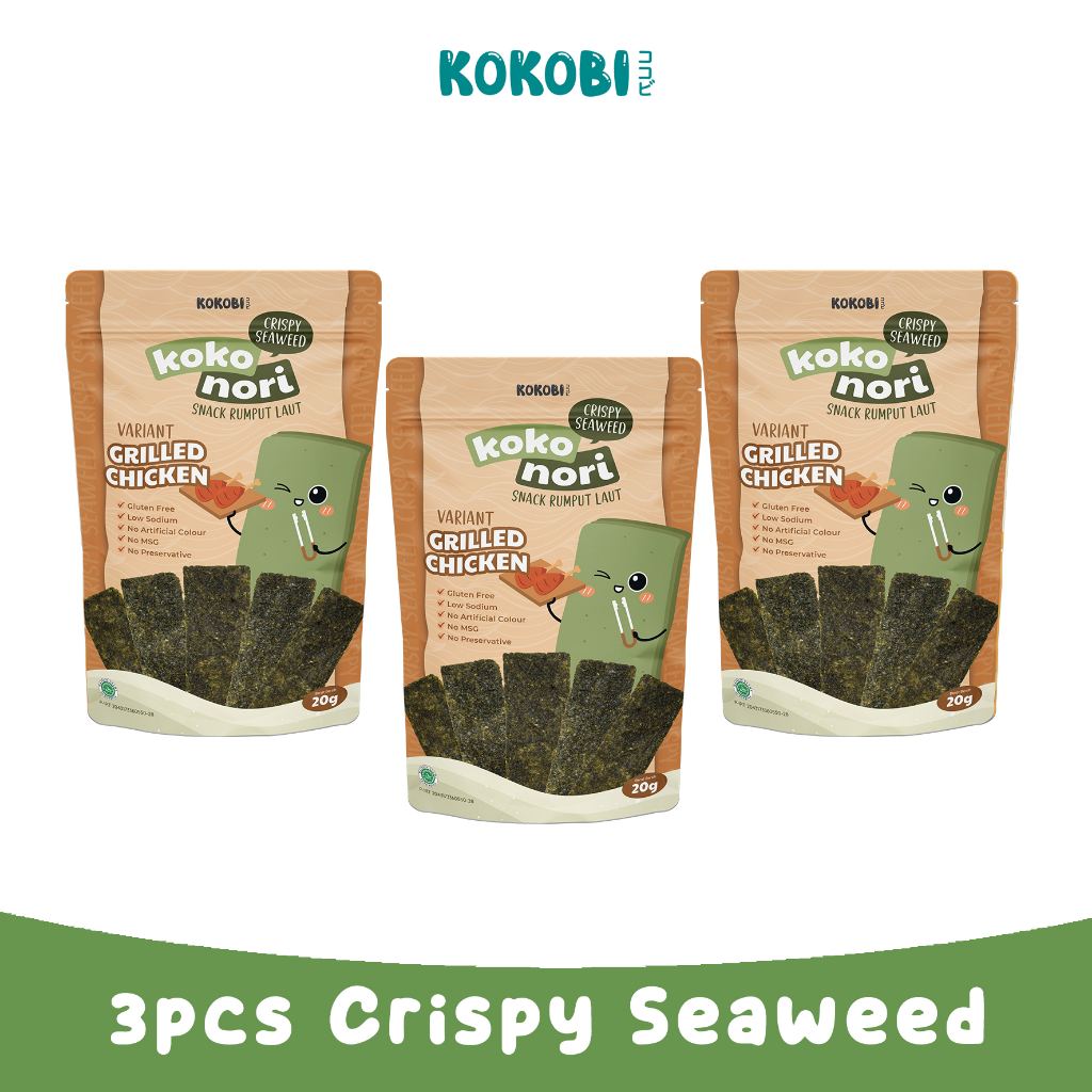 Jual KOKOBI Koko Nori Crispy Seaweed Snack Grilled Chicken - Bundling ...