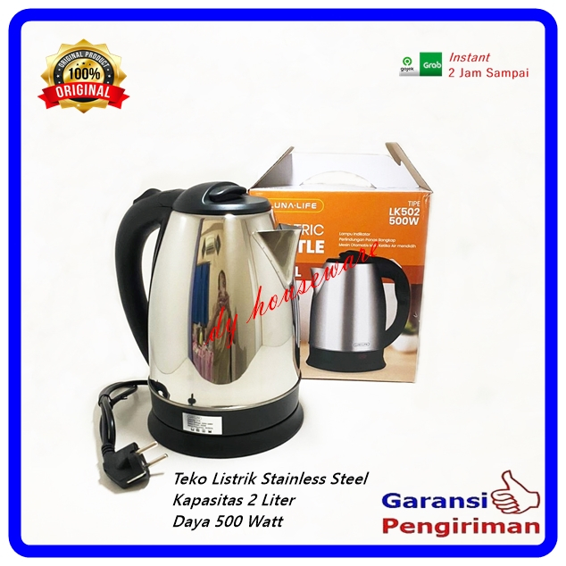 Jual Teko Listrik Elektric Kettle Stainless 2.0 Liter Ceret Listrik ...