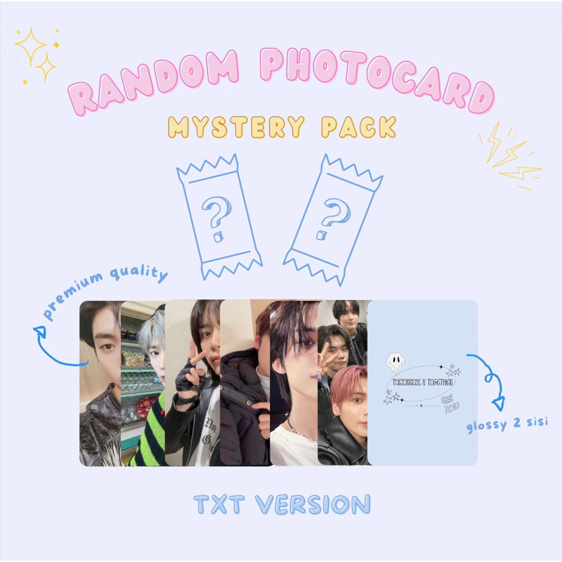 Jual TXT Random Photocard Mystery Pack (Unofficial 2 pcs/ pack) by ...