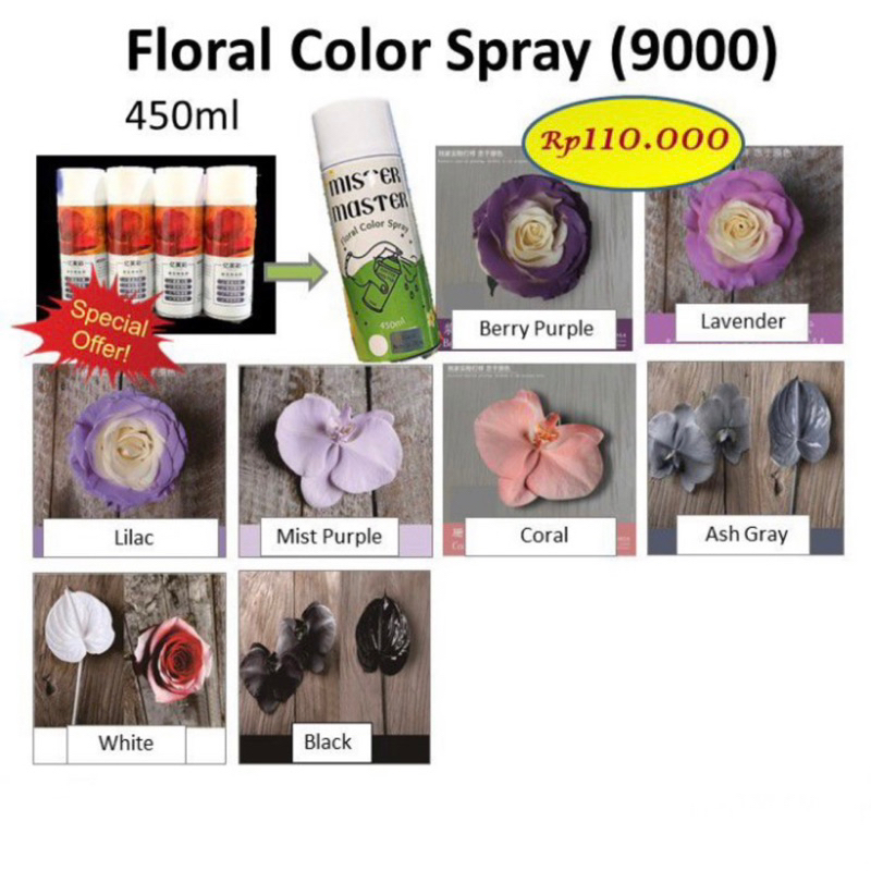Jual Pilox Bunga Floral Color Spray 9000 Cool Color Pilox Untuk Bunga ...
