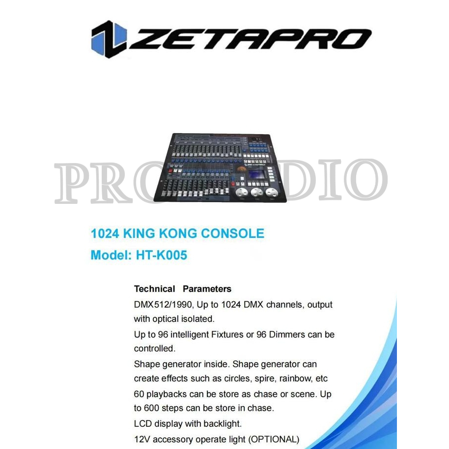 Jual MIXER CONSOLE ZETAPRO KING KONG KK1024 MIXER LIGHTING CONTROLLER | Shopee Indonesia