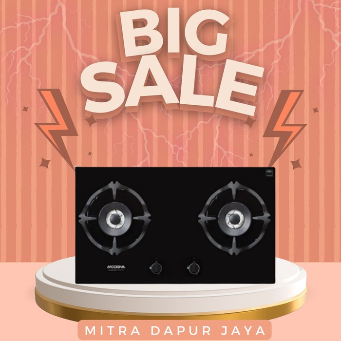 Jual Modena BH 4727 Kompor Tanam Gas 2 Tungku Gas Safety | Shopee Indonesia