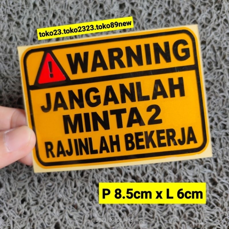 Jual STIKER CUTTING MOTOR STIKER KATA KATA WARNING | Shopee Indonesia