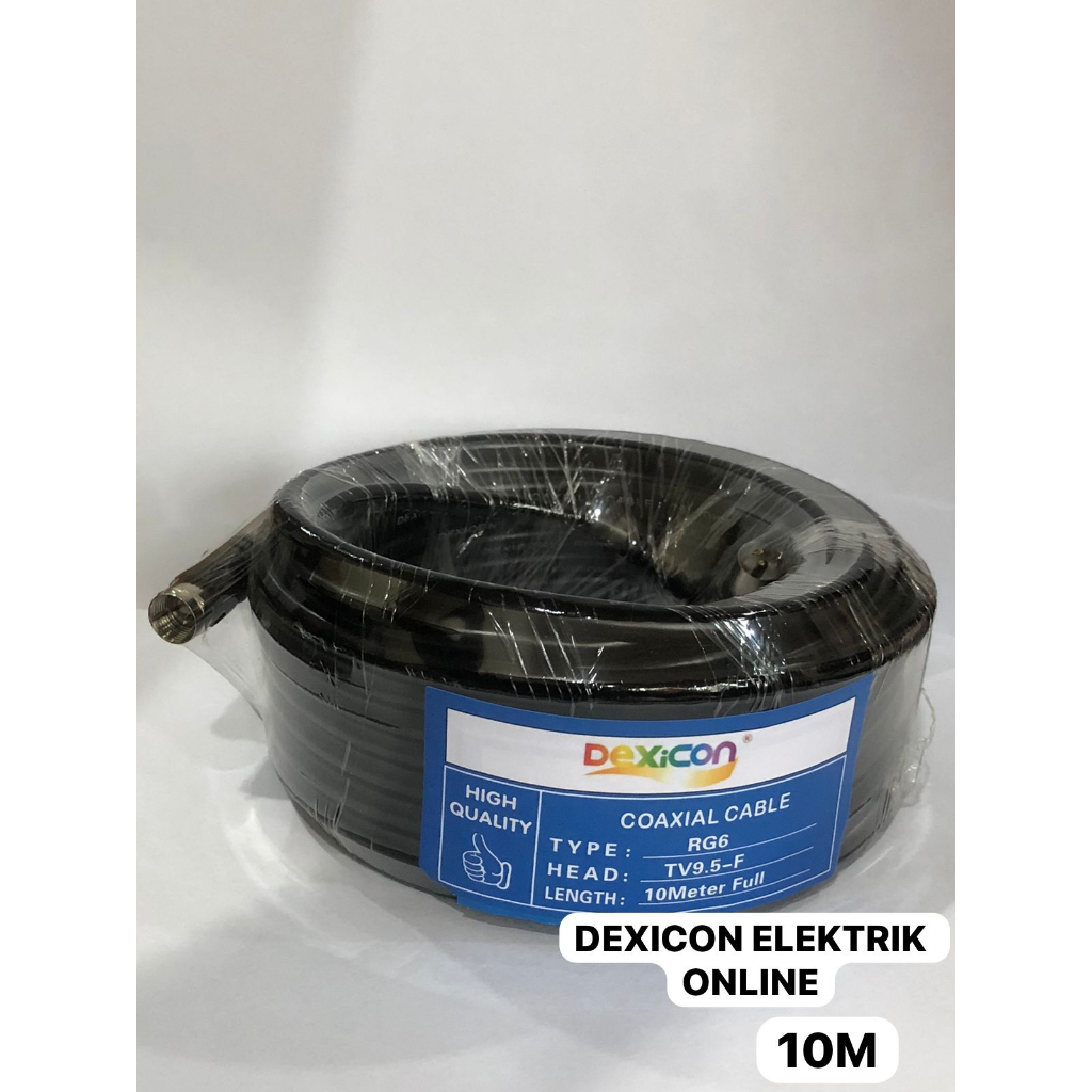 Jual KABEL ANTENA RG6 / Merk Dexicon/ 10 Meter 15 Meter 20 Meter / ANTENA TV COAXIAL CABLE/KABEL ...