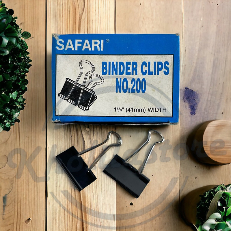 Jual (12 pcs) Binder Clips 200 / Penjepit Kertas Safari No. 200 | Shopee Indonesia