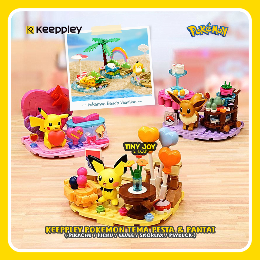 Jual KEEPPLEY Building Block ( POKEMON TEMA PESTA & PANTAI ) DIY Puzzle ...