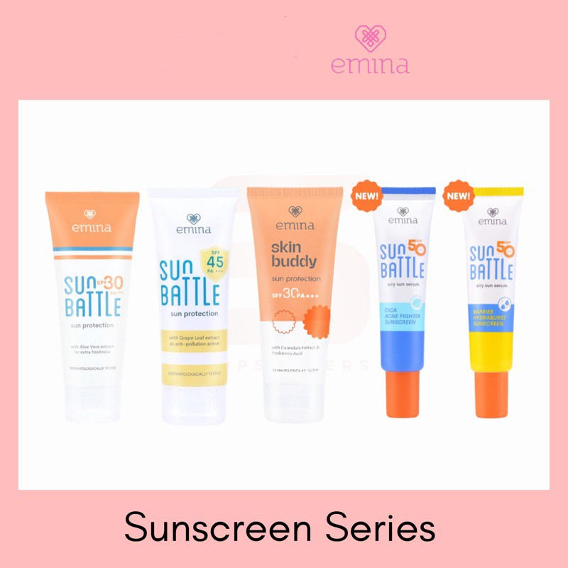 Jual Emina Sun Battle SPF 30 PA+++ & SPF 50 PA++++ - Sunscreen ...