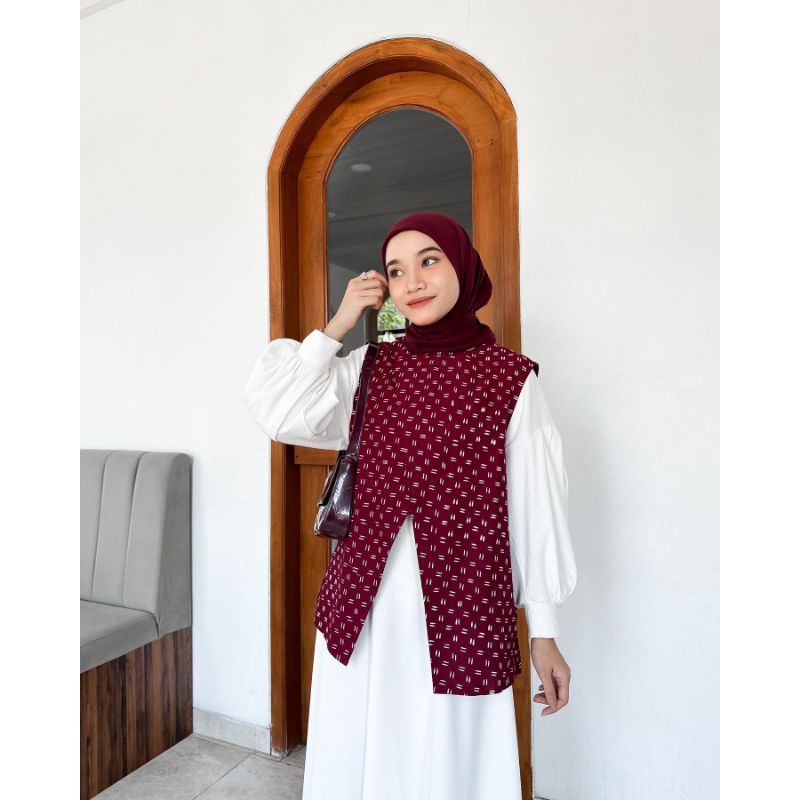 Jual VEST BATIK WANITA/VEST CASUAL WANITA/VEST SIMPLE KEKINIAN | Shopee ...