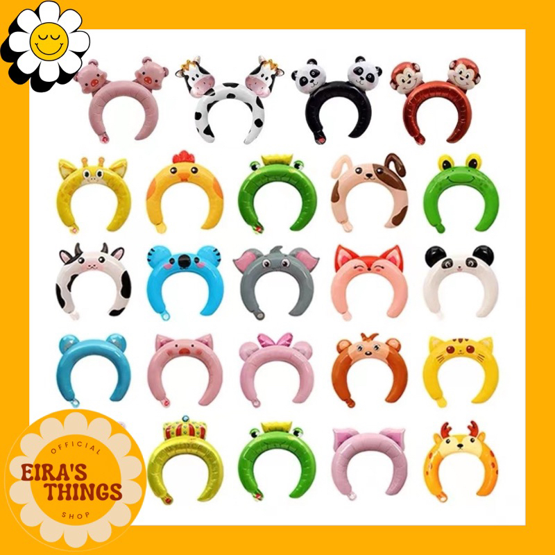 Jual Balon Bando Foil Karakter Hewan / Animal Head Bando Pesta Ulang ...
