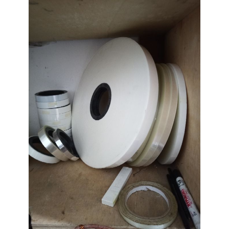 Jual mika potong 25mm putih bening. putih susu panjang 50meter | Shopee ...