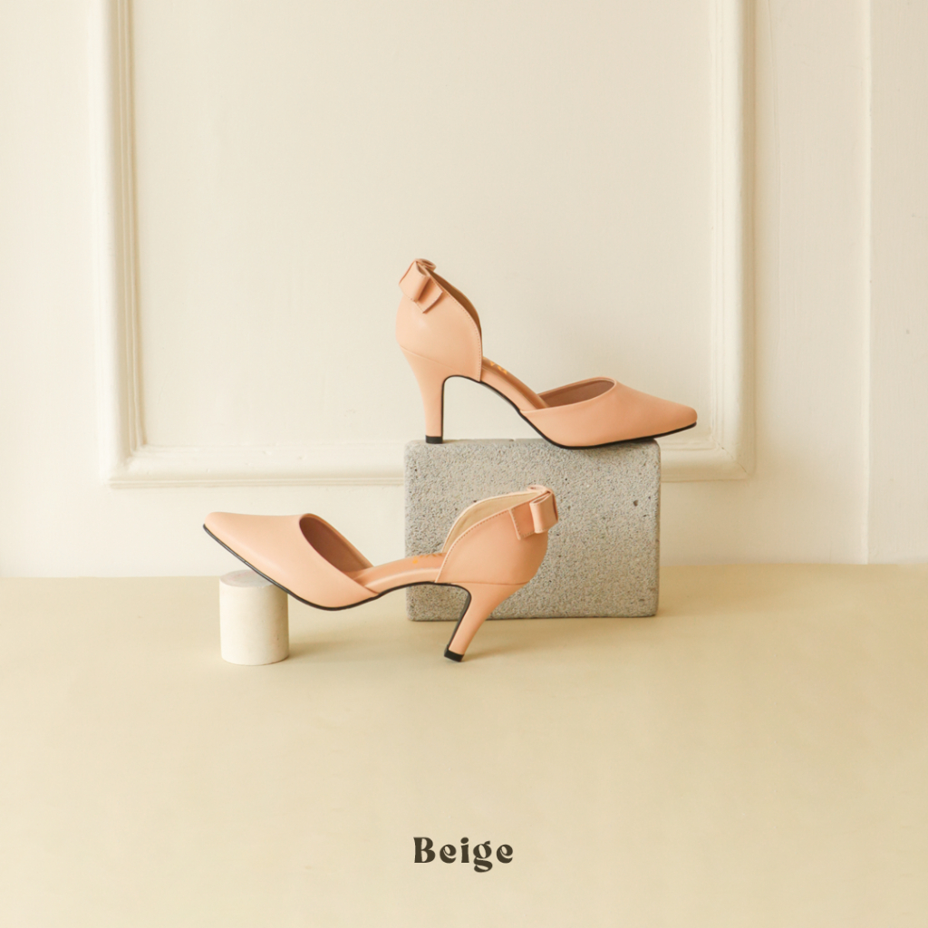 Jual Alivelovearts Chlorine Sepatu Pantofel Ribbon Heels 7cm Kerja ...