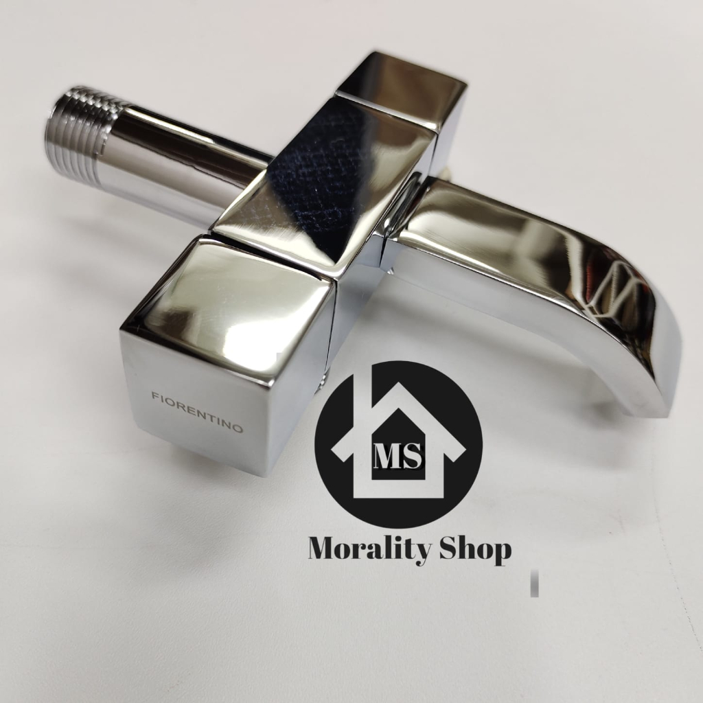 Jual Kran Cabang Shower Kotak 4002C - Keran air Shower Cabang 2 Double Faucet Bathroom Segi ...