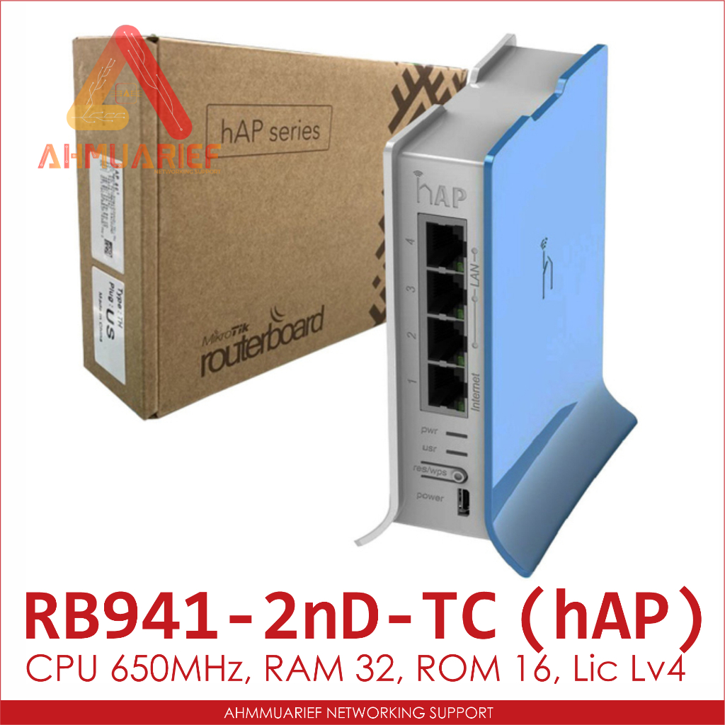 Jual MIKROTIK ROUTERBOARD RB941-2ND-TC RB 941 2ND TC HAP LITE | Shopee ...