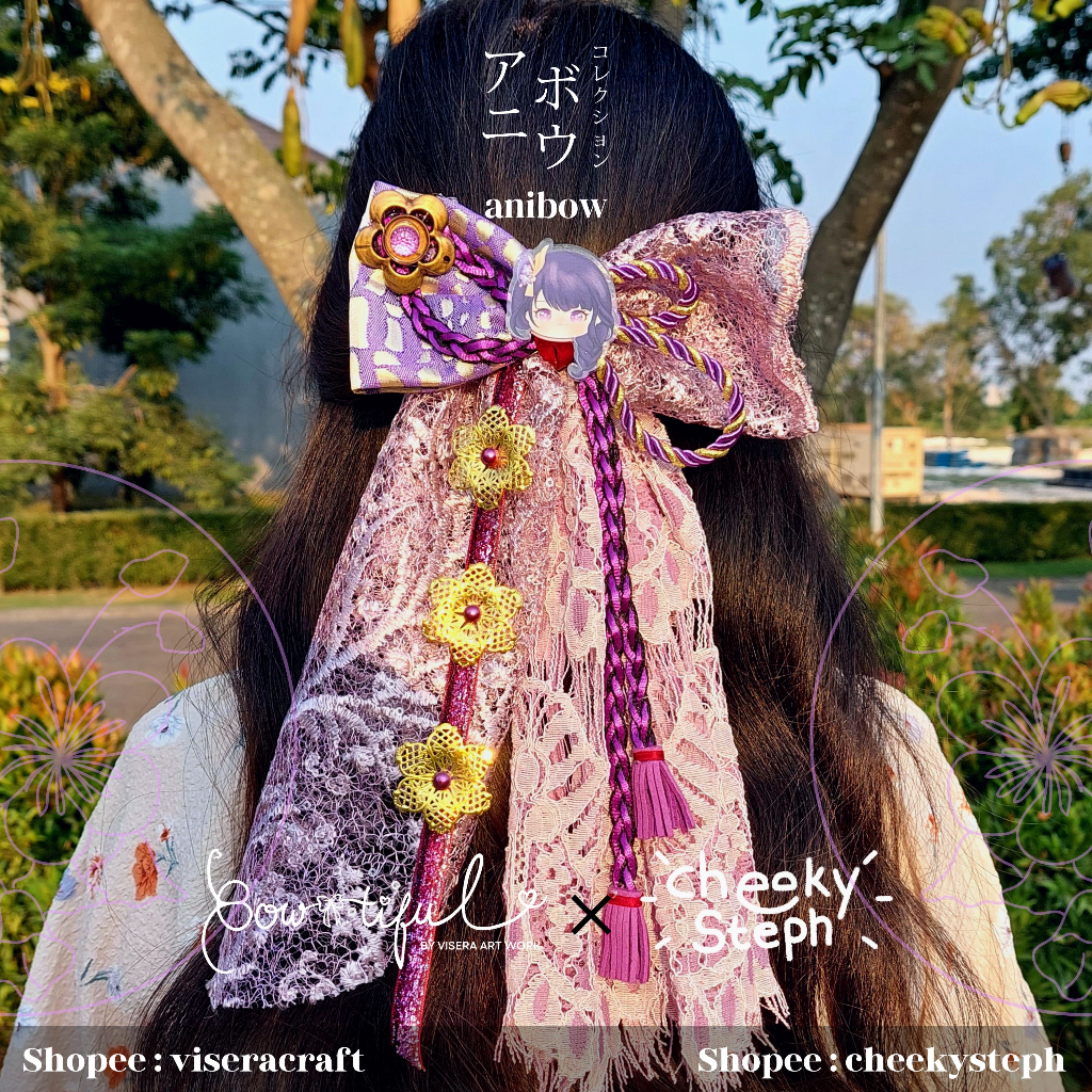 Jual Anibow Raiden Shogun 2 Genshin Impact Bow Jepit Rambut Aksesoris ...