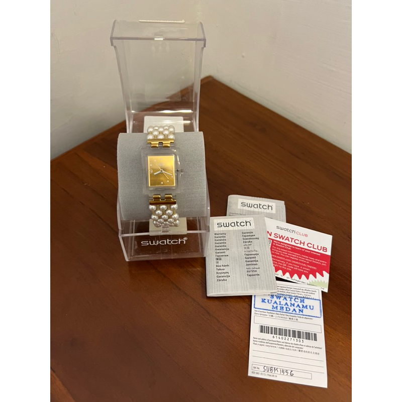 Jual Swatch Square Pearly Watch | Shopee Indonesia