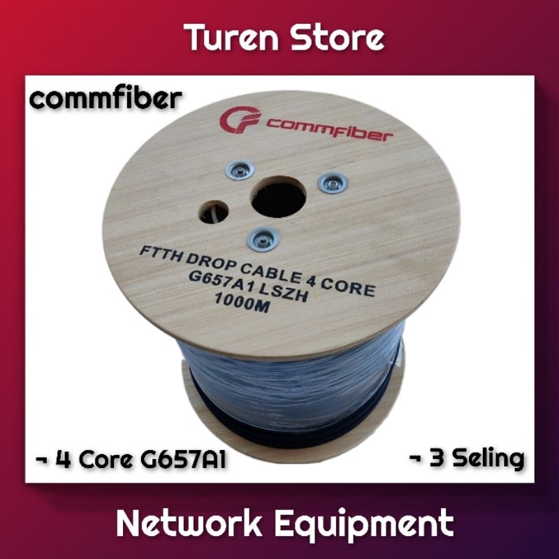 Jual Commfiber Kabel Fiber Optic FO 3 Seling 1 Core 2 Core 4 Core 1000M ...