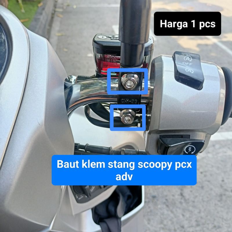 Jual Baut klem stang pcx scoopy adv model 2 kunci stainless (harga 1 ...