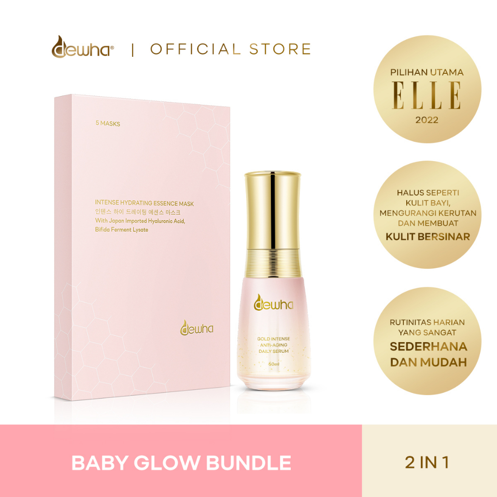 Jual Dewha Baby Glow Bundle Anti Aging Brightening Moisturizer Skincare Serum | Shopee Indonesia