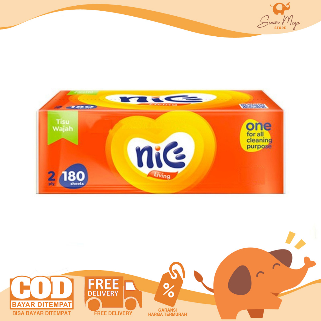 Jual Nice Tissue Facial Living 180 Sheets Soft Pack | Shopee Indonesia