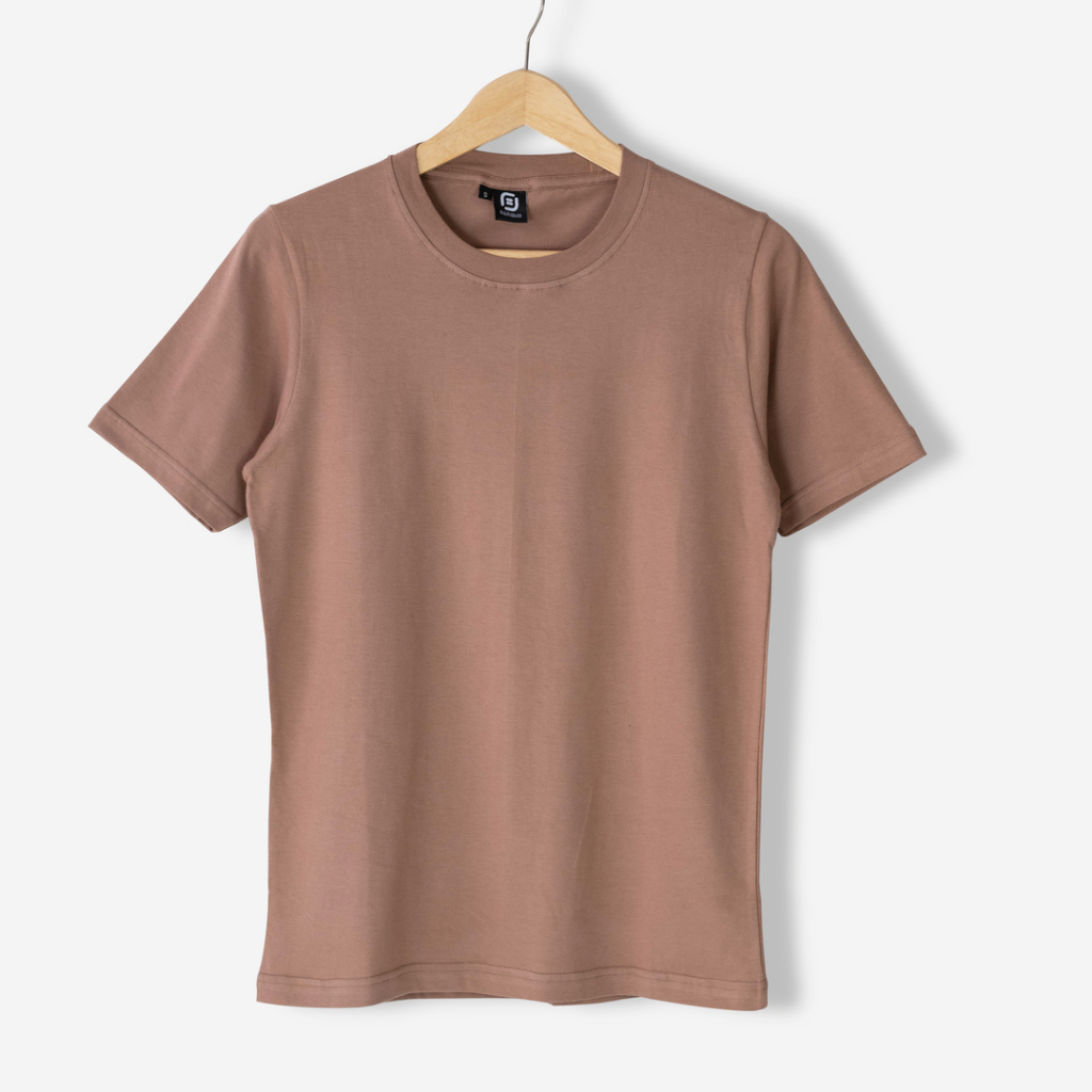 Jual Bajubaja basic tshirt brown tone / warna coklat percoklatan pastel lengan pendek cotton ...