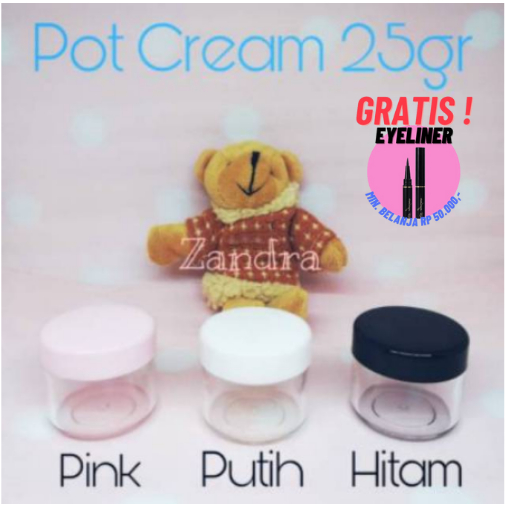 Jual Pot cream 25gr wadah jar travel kosmetik kosong 20gr 25gr 25gram ...