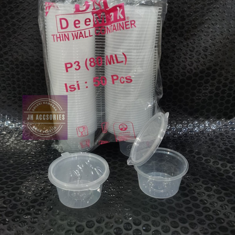 Jual Thinwall DM Sauce Cup 80ml / Cup Sambel 80ml @ 50 pcs. | Shopee ...