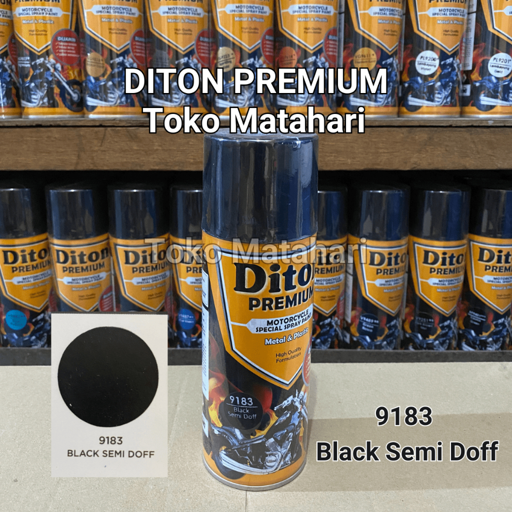 Jual Diton Premium 9183 Black Semi Doff Hitam Cat Semprot pylox pilox ...