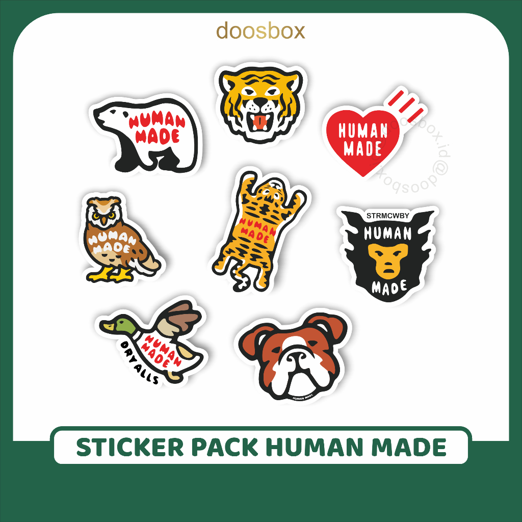 Jual Stickerpack Human Made Animasi // Cetak Sticker Laminating ...