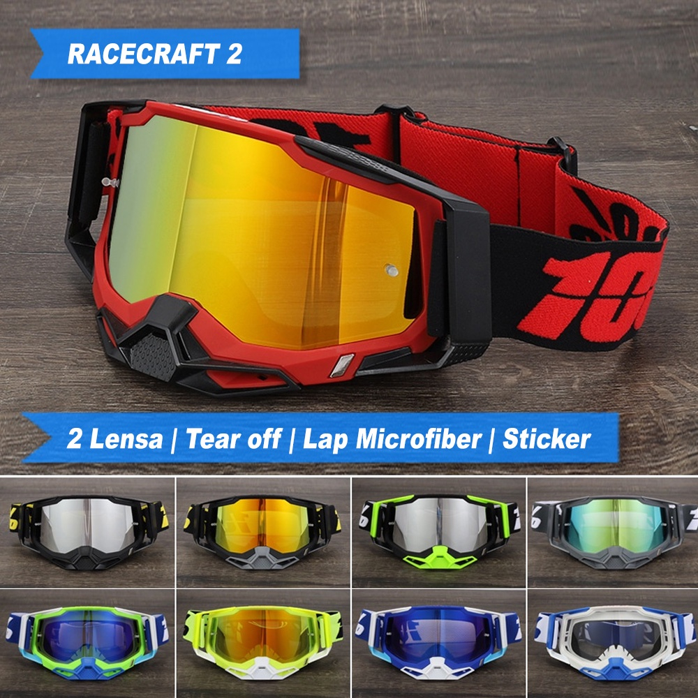 Jual Goggle Motocross 100% Racecraft 2 - Dual Lensa Goggle Premium ...