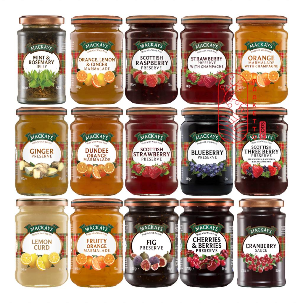 Jual Mackays Strawberry Blueberry Orange Ginger Jam / Selai Mackays ...