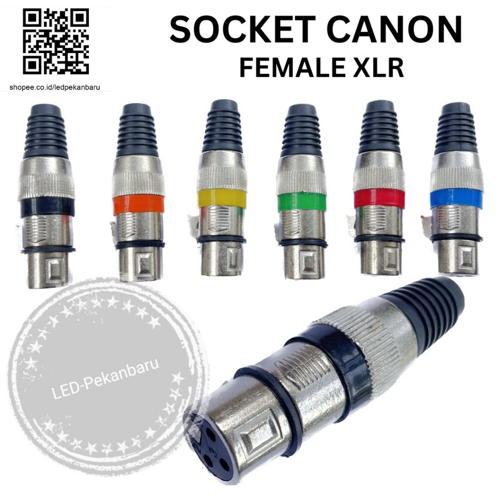 Jual SOCKET CANON XLR FEMALE JACK CANARE SOKET 3 PIN AUDIO | Shopee ...