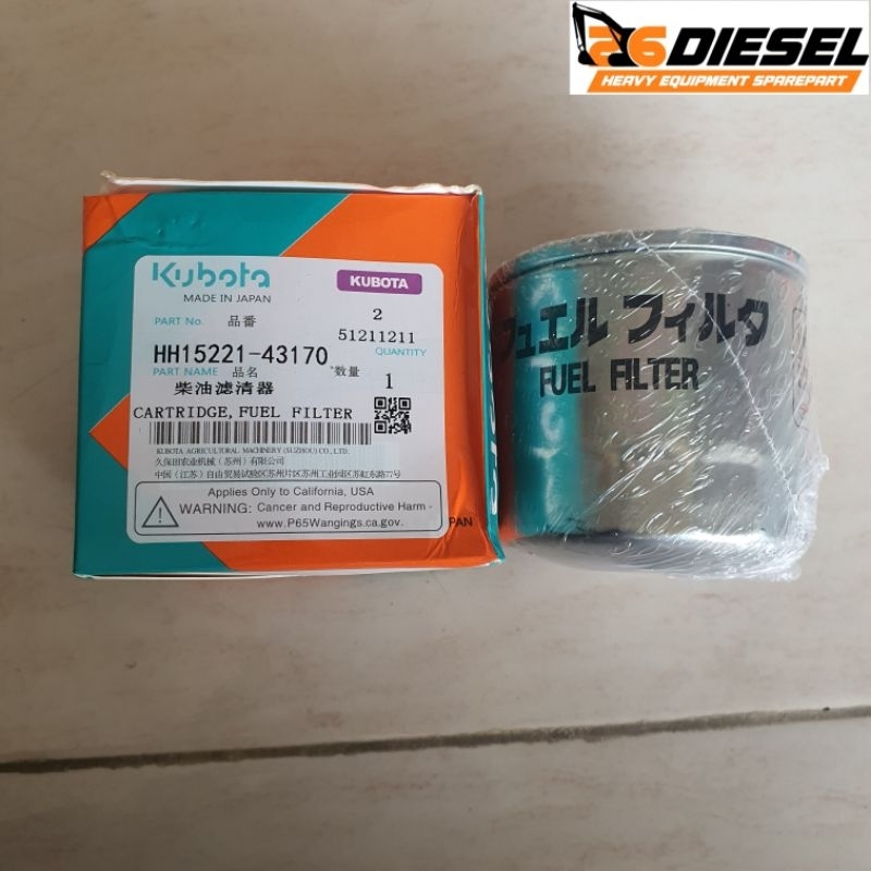 Jual Filter solar kubota U50/Fuel Filter kubota U50 HH15221-43170 ...