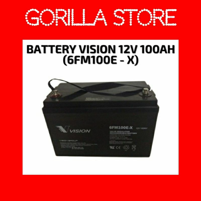 Jual Baterai Aki VRLA AGM Vision 6FM100E-X 12V 100AH | Shopee Indonesia