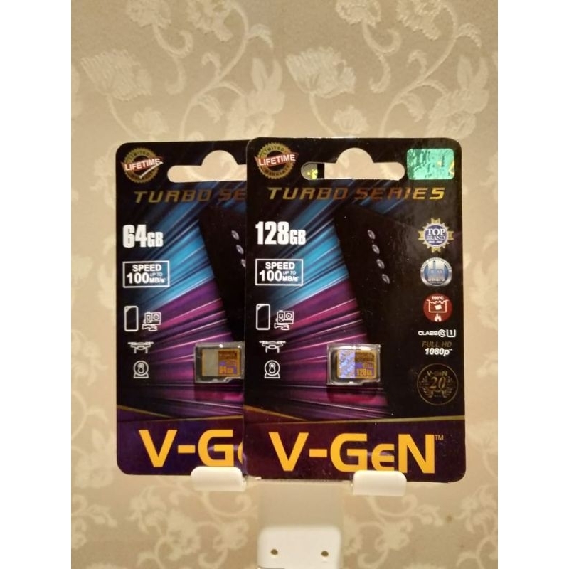 Jual V-GeN MicroSD 128GB 256GB Class 10 TURBO SERIES 100MBps ORIGINAL ...