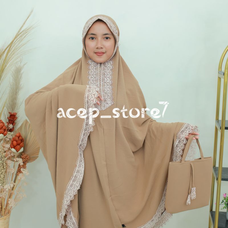 Jual MUKENA DEWASA 2 IN 1 RAYON CRINKLE AIRFLOW PERLENGKAPAN SHOLAT ...
